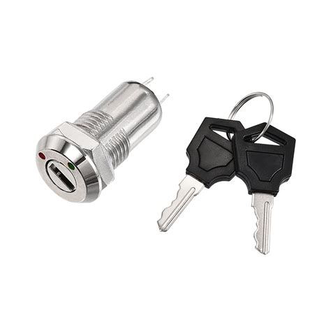 Uxcell Mm Positions Key Locking Push Button Switch With Keys NO OFF S Walmart Com