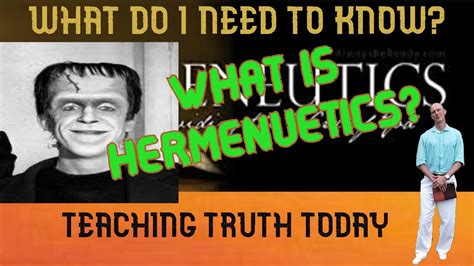 What Is Hermeneutics How Do I Rightly Divide Scripture Youtube