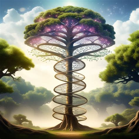 An Ancestral Tree With Its Trunk Shaped Like Dna And Long Br By Gabrielle Gomes Playground