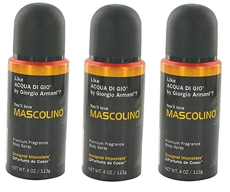 Designer Imposters Mascolino By Parfums De Coeur Body Spray For Men 4