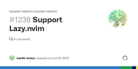 support lazy nvim · issue 1238 · vscode neovim vscode neovim · github