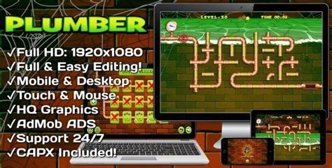 Plumber HTML5 Game 30 Levels Mobile Version Code Market