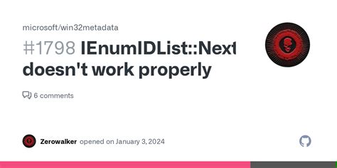Ienumidlistnext Doesnt Work Properly · Issue 1798 · Microsoftwin32metadata · Github