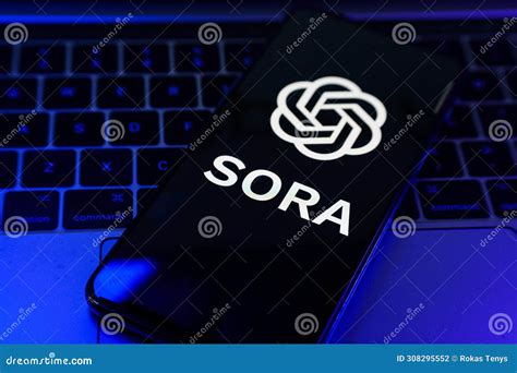 Sora Openai New Text To Video Ai Model Sora And Openai Logo On Screen Editorial Photography