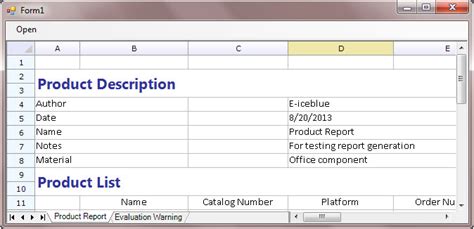 How To Open And View Excel In Windows Form Using Spirespeadsheet