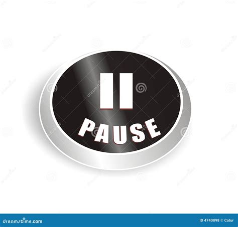 Nice Black Pause Button Royalty Free Stock Photos Image 4740098