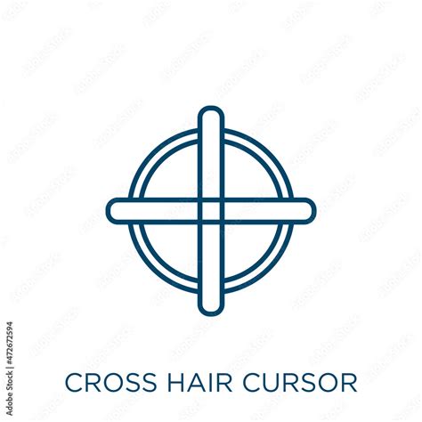 Cross Hair Cursor Icon Thin Linear Cross Hair Cursor Outline Icon
