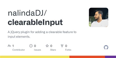 Github Nalindadjclearableinput A Jquery Plugin For Adding A