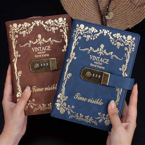 Pu Leather Planner Notebooks Journal Lock Notebooks