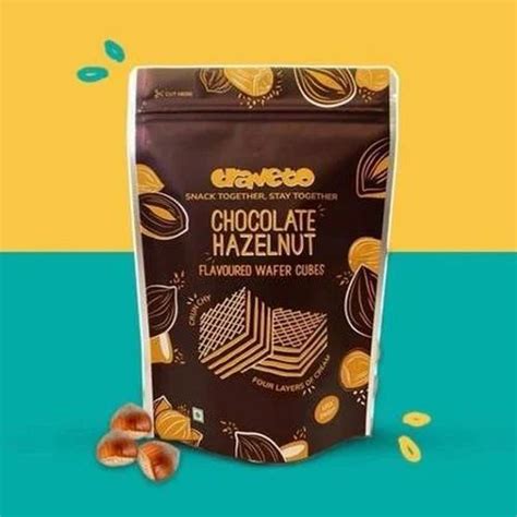 Square Craveto Chocolate Hazelnut Flavour Wafer Cubes Packaging Type