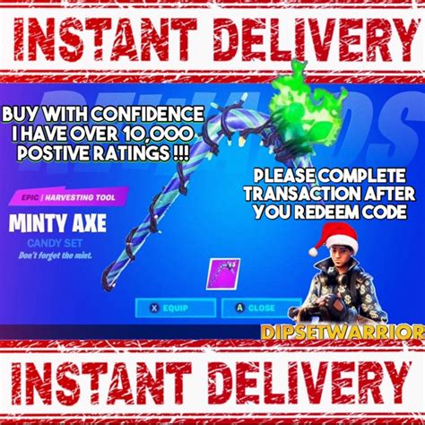 Code Minty Pickaxe Instant Delivery Game Items Gameflip