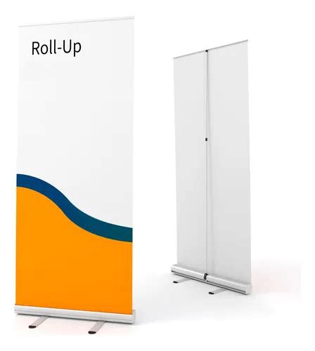 Banner Roll Up Incluye Lona Impresa Hd Con Tu Diseño Plateado Meses