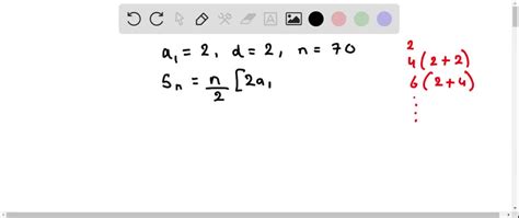 Solvedevaluate Each Sum As Described The Sum Of The First 70 Positive Even Integers