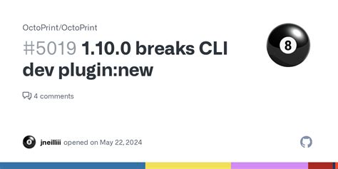 1100 Breaks Cli Dev Pluginnew · Issue 5019 · Octoprintoctoprint · Github