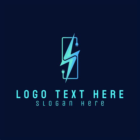 Lightning Volt Plug Logo Brandcrowd Logo Maker