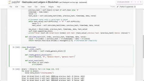 Python Simulating The Bitcoin Mining Process Hashcode And Ledgers Youtube