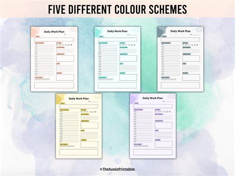 Daily Work Planner Daily Checklist PDF Work Day Organizer Daily Routine PDF Daily