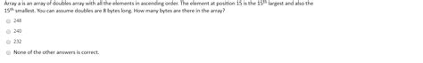 Solved Array A Is An Array Of Doubles Array With All The Chegg