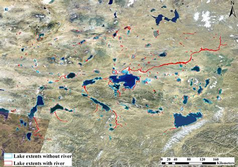 Lakes Extents With And Without River Parts Background Remote Sensing