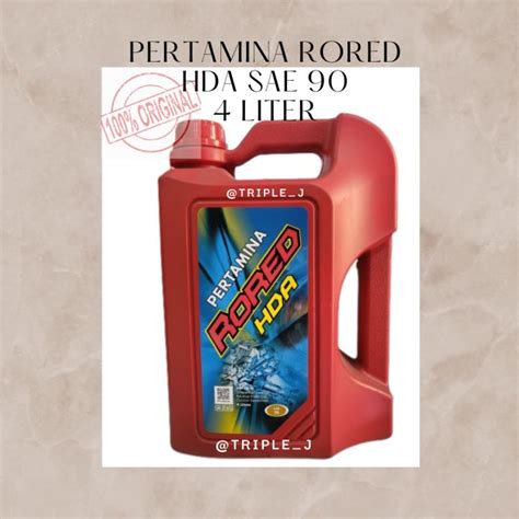 Pertamina Rored Hda Sae 90 4liter Lazada Indonesia