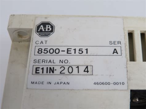 allen bradley 8500 e151 series a input output module cosmetic dmg used