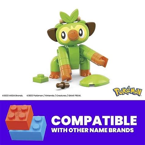 Mega Construx Pokemon Series 17 Grookey Figure Building Set