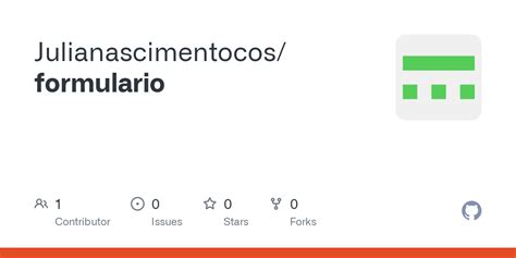 GitHub Julianascimentocos Formulario