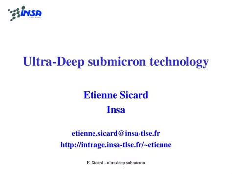 Ppt Ultra Deep Submicron Technology Powerpoint Presentation Free Download Id4363208
