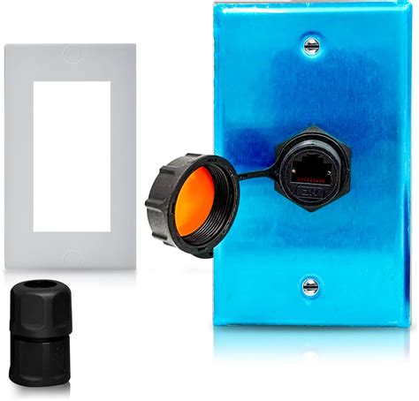 Ets Outdoor Ethernet Jack Wall Plate Weatherproof Ip67 Rj45 Connector Jack Waterproof Ethernet