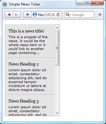 How To Create A Simple News Ticker