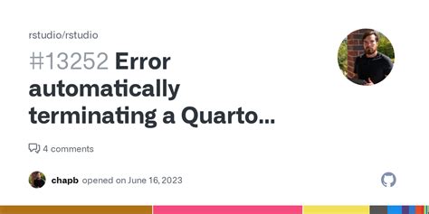 Error Automatically Terminating A Quarto Doc With Shiny Through Run Document With No