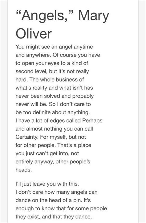 Angels By Mary Oliver