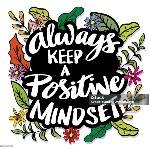 항상 긍정적 인 사고 방식 손 글자를 유지합니다 동기 부여 견적 공휴일에 대한 스톡 벡터 아트 및 기타 이미지 공휴일 긍정적인 감정 표현 동기 부여 Istock