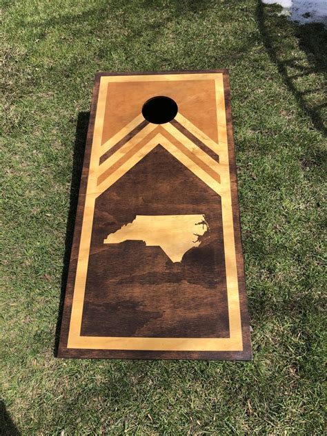 Retro Cornhole Boards Your State Custom Cornhole Boards Staining