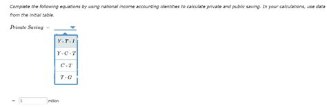 Solved Complete The Following Equations By Using National Chegg