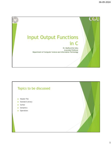 input output functions in c pdf semantics computer program