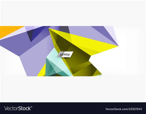 Mosaic Triangular Low Poly Style Abstract Vector Image
