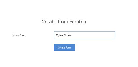 Create A Form From Scratch Manageengine Appcreator Help