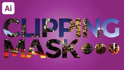 text clipping mask illustrator tutorial youtube