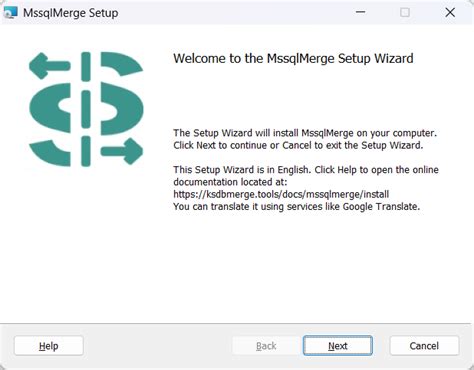 Mssqlmerge Docs Installation