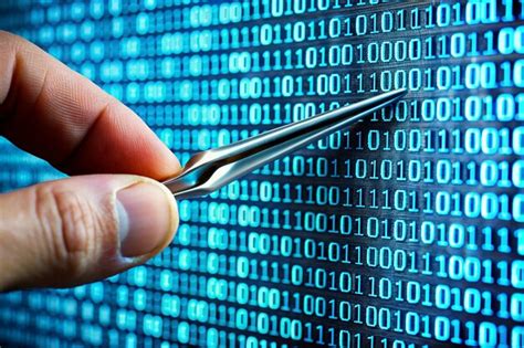 Cyber Security Detail Password With Tweezers And Binary Code Premium Ai Generated Image