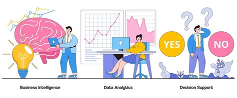 Business Intelligence Data Analytics Decision Support Concept With