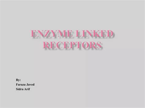 Enzyme Linked Receptors Pptx
