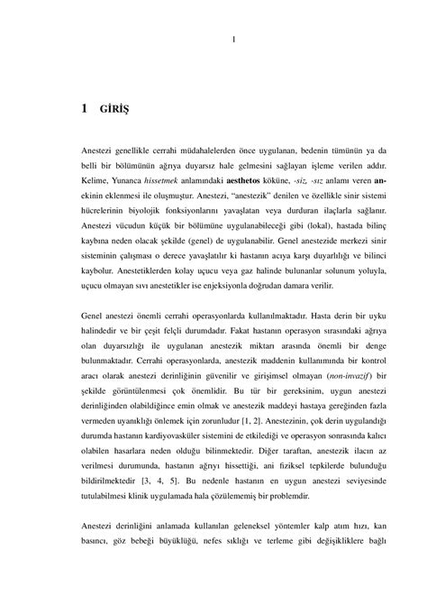 Determining The Depth Of Anesthesia By The Analysis Of Eeg Signals