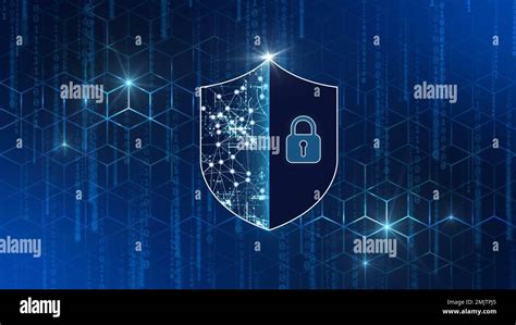 Digital Internet Cyber Security Technology Concept Protective Shield