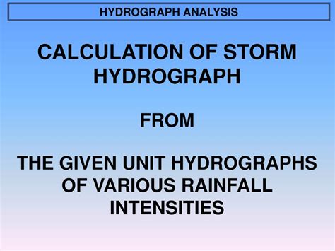 PPT Hydrograph PowerPoint Presentation Free Download ID