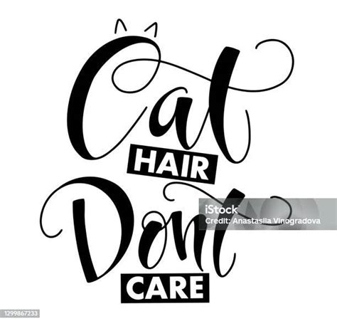 고양이 머리는 상관 없어 흰색 배경에 고립 된 검은 서예 벡터 일러스트 검은색에 대한 스톡 벡터 아트 및 기타 이미지 검은색