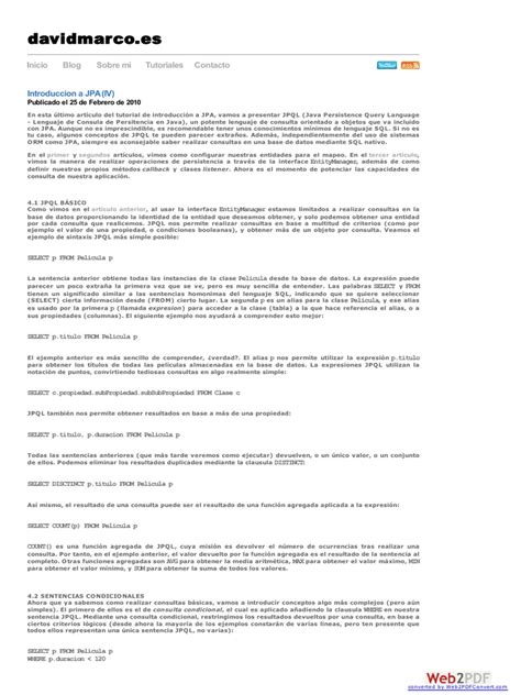jpql jpa pdf sql mapeo relacional de objetos
