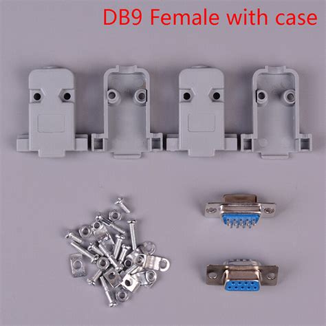 2set Rs232 Db9 Female Socket Plug Connector 9 Pin Copper Rs232 Adapter With Case Lazada Ph