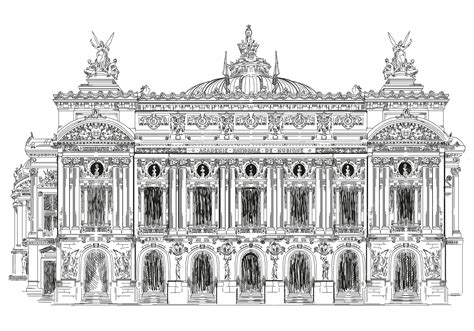 Premium Vector Grand Opera Opera Garnier Landmark Of Paris France